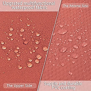 Favoyard Outdoor Seat Cushion Set 24 x 24 Inch Waterproof & Fade Resistant Patio Furniture Cushions with Removable Cover Deep Seat & Back Cushion with Handle and Adjustable Straps for Chair Sofa Couch