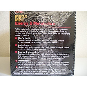 GNC Mega Men Energy & Metabolism Program 30 Packs - New Formula