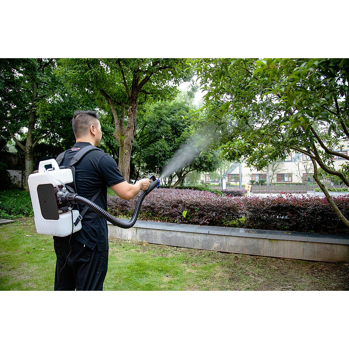 Grow1 Electric Backpack Fogger Machine ULV Atomizer Sprayer with Commercial Hose for Spraying Garden Greenhouse Indoor Outdoor Foggers, 4 Gallon