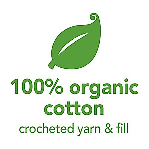 green sprouts Chime Rattle Made from Organic Cotton | Encourages Whole Learning The Healthy & Natural Way | Crocheted by Hand, Soft & Flexible, Playful Rattle Sound