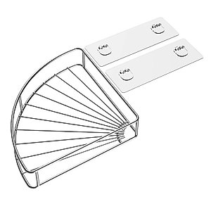 Toxz Stainless Steel Adhesive Corner Bathroom Shelf Storage Wall Shelf Organizer,Shelves for Bathroom/Kitchen,22×22×6.5cm(Ship from US!)