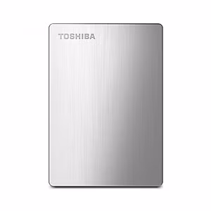 Toshiba Canvio Slim II 1TB Portable External Hard Drive, Silver (HDTD210XS3E1)
