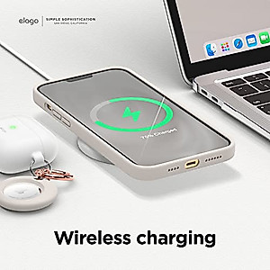 elago Compatible with iPhone 13 Pro Max Case, Liquid Silicone Case, Full Body Screen Camera Protective Cover, Shockproof, Slim Phone Case, Anti-Scratch Soft Microfiber Lining, 6.7 inch (Stone)