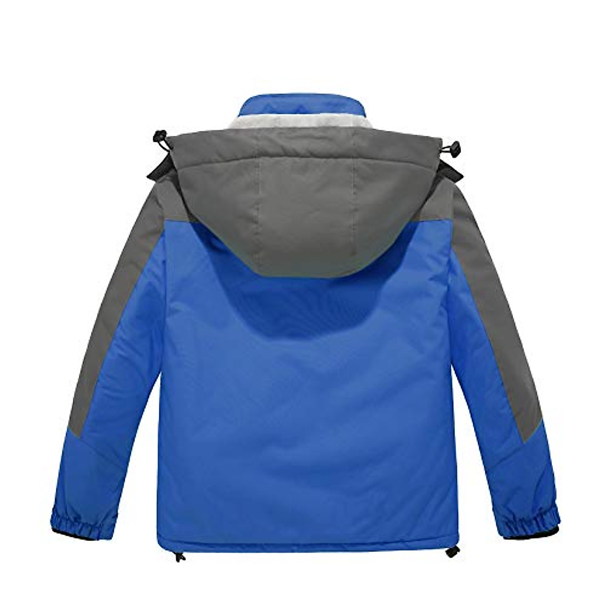 MDENOVO Boy's Waterproof Ski Jacket Snow Windproof Fleece Winter Coat Hooded(Blue,10-12)