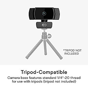 MEE audio C6A 1080p HD Webcam with Microphone, Autofocus, Low Light Correction, 360° Rotation; USB Streaming Web Camera for Video Calling via Zoom/Hangouts/Skype on Computer PC Mac Laptop Desktop