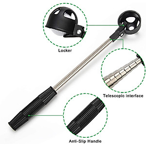 CZGRFE Golf Ball Retriever, Stainless Golf Ball Retriever Telescopic with Golf Ball Grabber for Putter, Golf Accessories, Gifts for Golfer