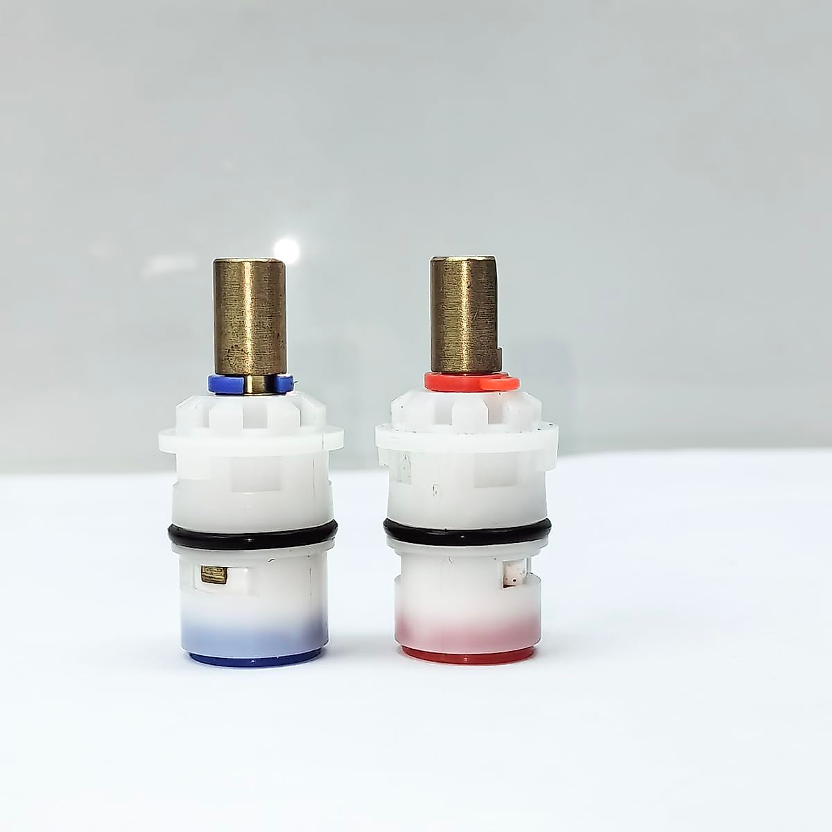 Ceramic Stem Disc Faucet Cartridge Replacement Bathroom Tap (1 Pair Hot & Cold) for Pfister 9608020 48/143/149 Series Valve Cartridge 9608060 Hot Valve Cartridge