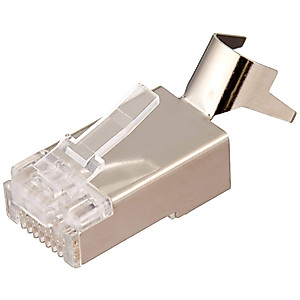 Platinum Tools 106190 RJ45 Cat6A 10 Gig Shielded Connector with Liner, 100-Pack
