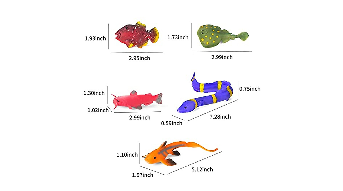 12 Pack Color Changing Sea Animal Toys for Kids
