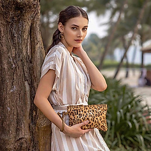 Myra Bag Slick Cowhide Pouch Upcycled Cowhide & Leather S-2827