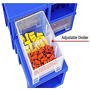 Modular Stackable Expandable Stacking Storage Hardware Organizer Bins with Drawers