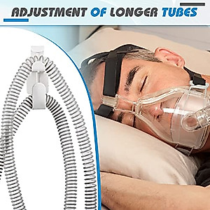 Yulejo Machine Hose Hanger with Anti-Skid Function Hose Holder for Bed Hanger Hose Organizer and Headband Hook Combined for Keeping Tube from Leakage and Intertwine(1 Piece)