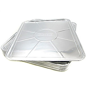 5-Pack Disposable Foil Oven Liners by DCS Deals – Keep Your Oven Clean and Healthy – Perfect Silver Foil Drip Pan Tray for Cooking, Baking, Roasting, and Grilling- 18.5 x15.5” inch