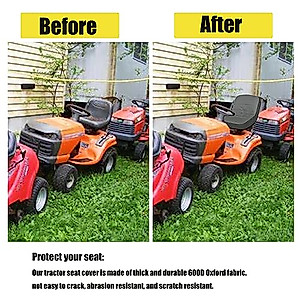 BeadChica Small Riding Lawn Mower Seat Cover,Universal Lawn Mower Tractor Cover