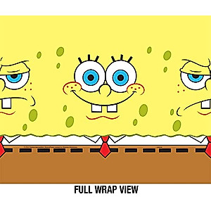 Spongebob Official Dual Face 24 oz Insulated Canteen Water Bottle, Leak Resistant, Vacuum Insulated Stainless Steel with Loop Cap, White