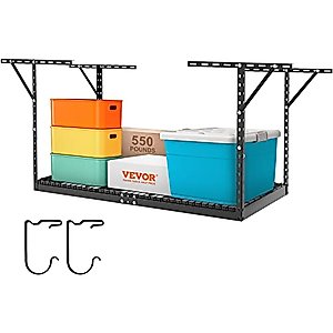 VEVOR Overhead 3x6 Garage Ceiling Storage Racks, Heavy Duty Adjustable Cold Rolled Steel Racks for Garage Storage, Organization, 550 lbs Load Capacity, 22''-40"