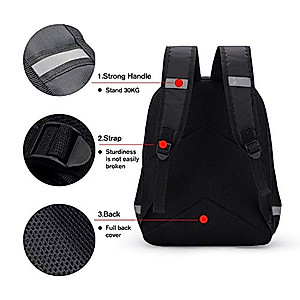 Fashion Elementary Student School Bags- Cartoon Monster Truck - Durable School Backpacks Outdoor Daypack Travel Packback for Kids Boys Girls