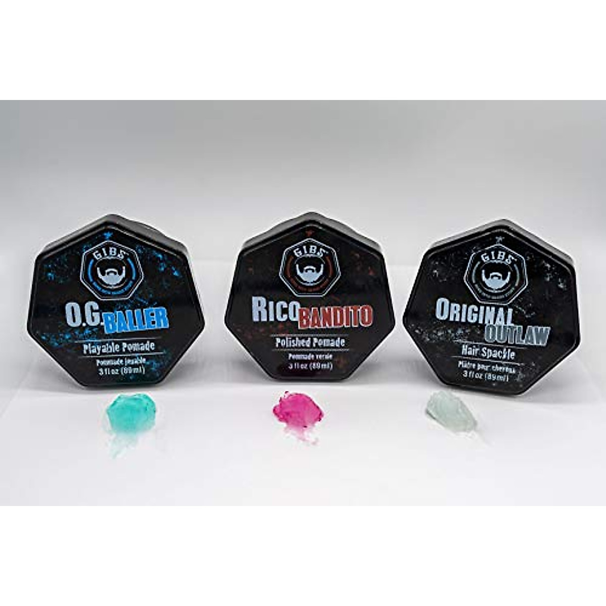 GIBS Grooming OG Baller Pomade- Flex Hold Medium Shine- With Holy Basil Oil, & Panthenol For Men, 3 oz