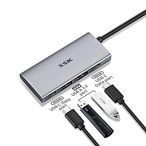 Bundles SSK 2.5 & 3.5 inch SATA HDD SSD Docking Station and SSK 4-in-1 USB C 10Gbps Hub with 10Gbps USB C and A Data Ports