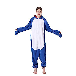 OGU' DEAL Adult Shark Onesie Cartoon Animal Jumpsuit Pajamas Christmas Shark Costumes Halloween Cosplay for Men