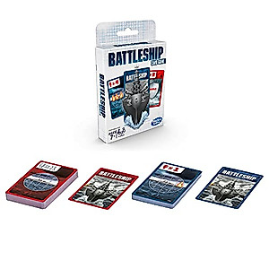 Hasbro Gaming Battleship Card Game for Kids Ages 7 and Up, 2 Players Strategy Game Brown/a