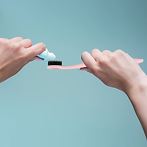 Revele: Pack of 4 Dentist Approved Charcoal Infused Toothbrushes, Clean and Sleek, 4 Colors, Toothbrushes for Men and Women