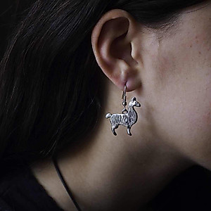 Pewter Llama Earrings by The Magic Zoo
