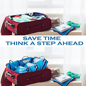 YOLLIT Pura Belleza Packing Cubes! 4 Ultralight and Durable Travel Bags + Laundry Bag + Complimentary Toiletry Bag. Keeps Luggage and Closet Organized. The #1 Packing Cube