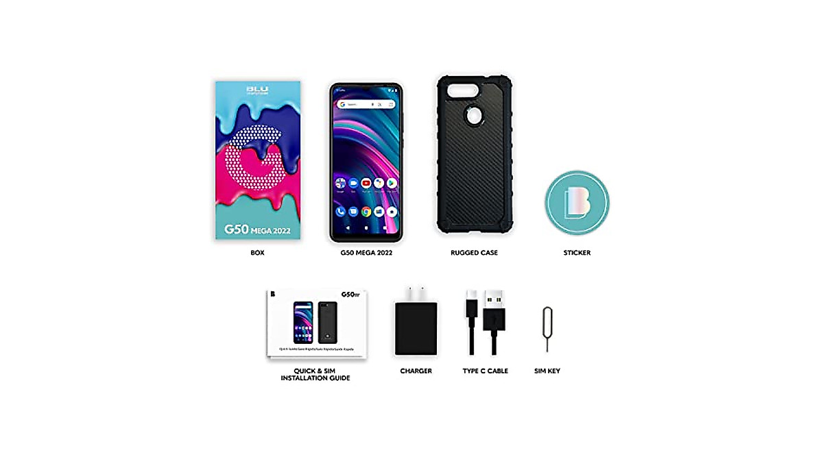 BLU G50 Mega 2022 - Unlocked Smartphone with 32GB Storage