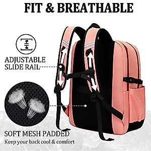 WEREWOLVES 30L Casual Daypack, 2 Compartments Travel Backpack, Sports Bag with Water Bottle Side Pocket and Laptop Compartment, College Bag for Men Women (Light Pink)