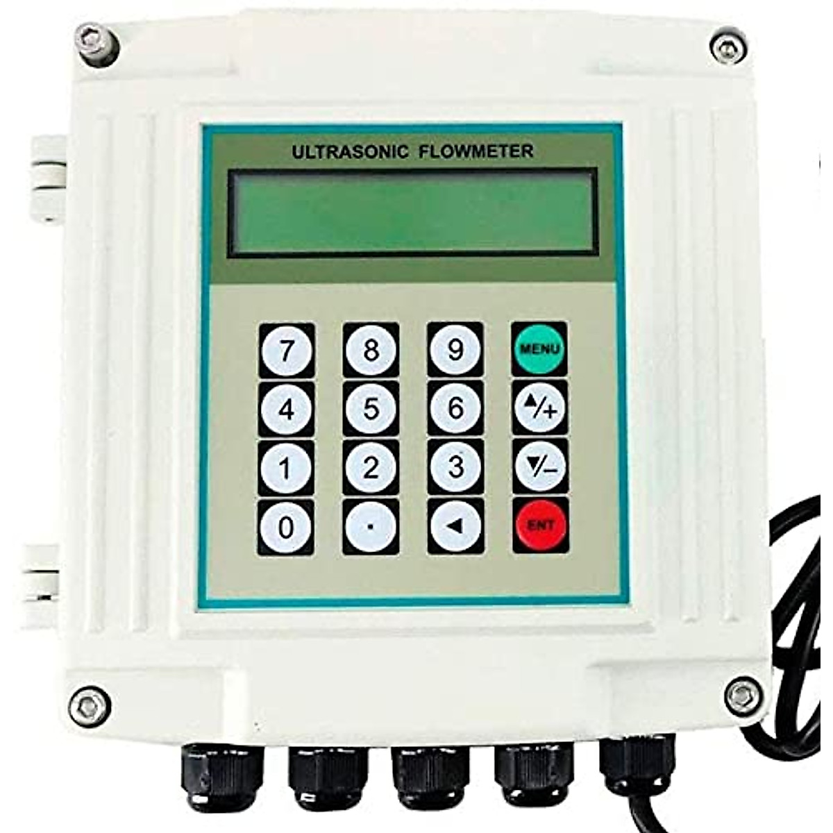 HFBTE TUF-2000SW+TM-1 Ultrasonic Liquid Flow Meter Flowmeter Wall Mounted Type DN50-700mm 1.97-27.56in Clamp-on TM-1 Transducer with Cast Aluminum Shell Design