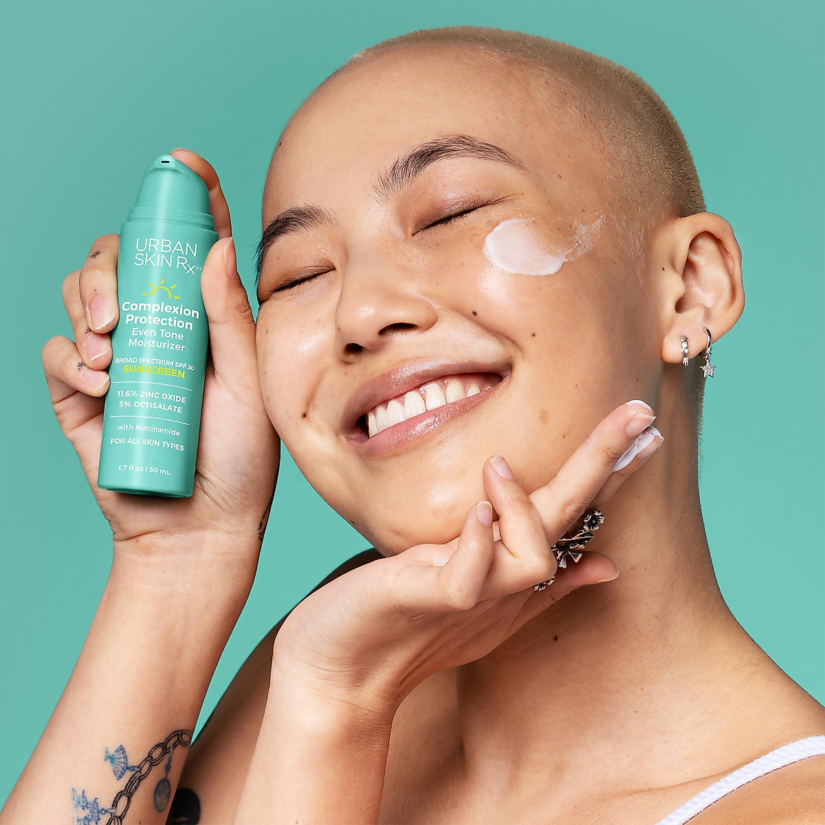 USRx® Complexion Protection Moisturizer with SPF 30, Sheer, Lightweight, Non-Pore Clogging Cream Tones, Hydrates, and Provides Sun Protection, with Niacinamide, Vitamin C, Squalane & Vitamin E, 1.7 Oz