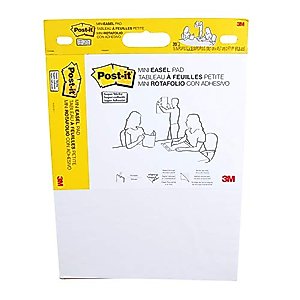 Post-it Super Sticky Mini Meeting Chart 577SS, 38.1 cm x 45.7 cm, 20 Sheets/Pad, 1 Pad, Suitable for Home Learning and Virtual Meetings