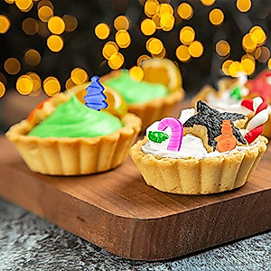 6Pcs Christmas Silicone Molds Chocolate and Candy Molds Set Santa Clause Snowman Christmas Tree Presents Gingerbread Star Candy Cane Molds Baking Molds for Cake Toppers,Ice Cubes,Jello for Party Decor