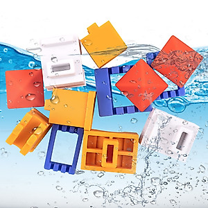 CHIN FAI Silicone Stacking Blocks, 12 PCS Baby Soft Castle Building Blocks - Montessori Kids Stacking & Nesting Toys for Babies 6 Months and up (Red)