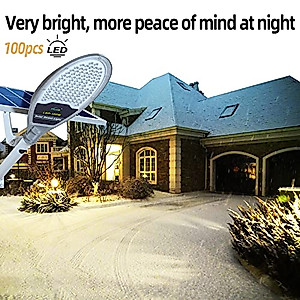 YiLaie Solar Street Light, Large Area Super Bright Long Time Outdoor Lighting Waterproof Solar Powered Street Light, Lighting for Driveway Barn Yard and Places Without Power, No Cable Laying Required