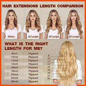 Benehair Clip in Hair Extensions Real Human Hair Light Brown Hair Extensions Clip in Human Hair Long Straight Remy Natural Full Head 8pcs Real Hair Extensions for Women 18inch #6 Light Brown