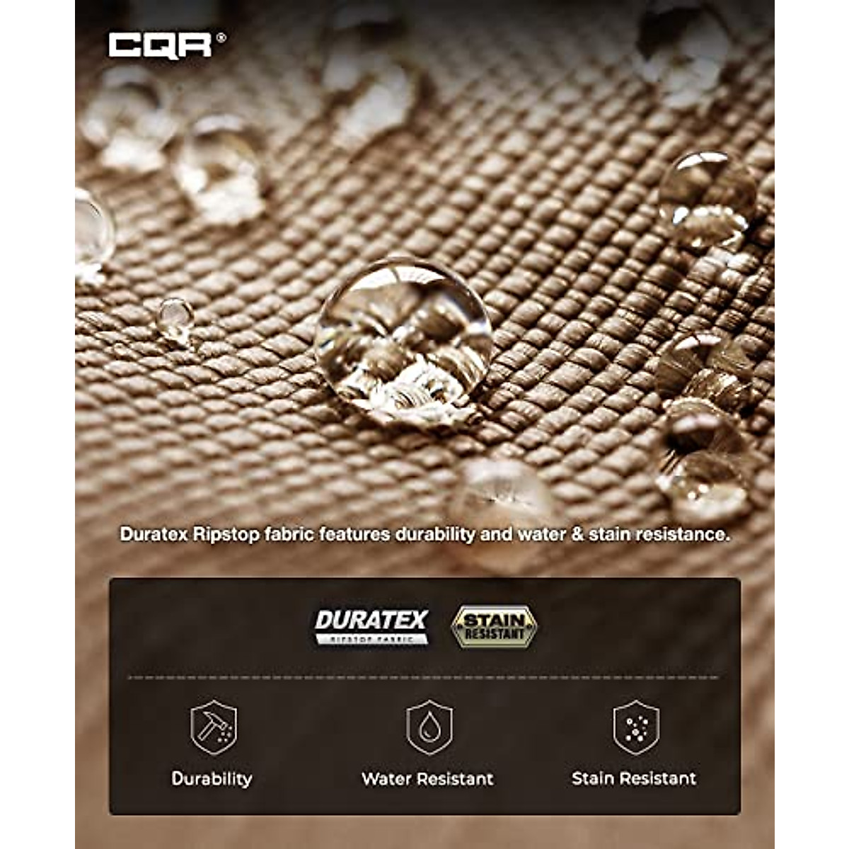 CQR Men's Tactical Pants, Water Resistant Ripstop Cargo Pants, Lightweight EDC Work Hiking Pants, Outdoor Apparel, Duratex Ripstop Coyote, 40W x 32L