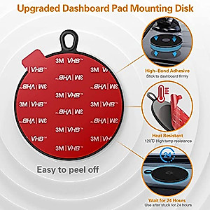 Dashboard Pad Mounting Disk for Suction Cup, Large Plastic 3M Extra Strong Adhesive Disc for Dash Windshield Holder, Camera GPS, Tablet, Car Phone Mount Base with Sticky Adhesive Replacement Pack of 3