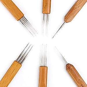 Dreadlocks Crochet Hooks for Hair 0.5mm (1 Hook, 2 Hooks, 3 Hooks) Crochet Needles for Hair Dreadlock Hair Weaving Dreadlock Hooks Tool Set