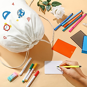 Saintrygo 60 Pcs Tie Dye Cotton Drawstring Bags Drawstring Tote Backpack Items to Tie Dye DIY Birthday Party Favor Bags