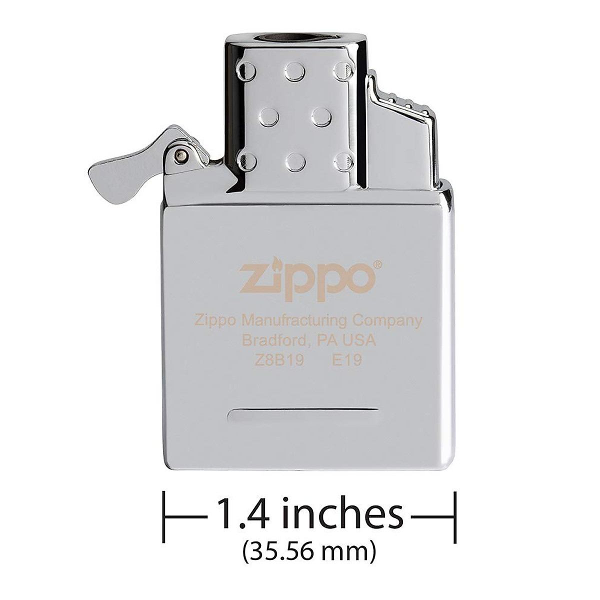 Zippo 65826 Butane Lighter Insert - Single Torch, Chrome