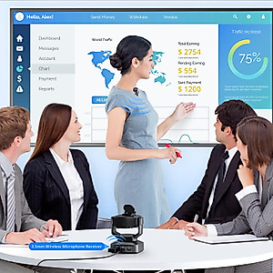 NexiGo Zoom Certified, N990 (Gen 2) 4K PTZ Webcam, Video Conference Camera System with 5X Digital Zoom, Sony_Starvis Sensor, Position Preset, Dual Stereo Mics, 3.5mm Audio Jacks for External Mics