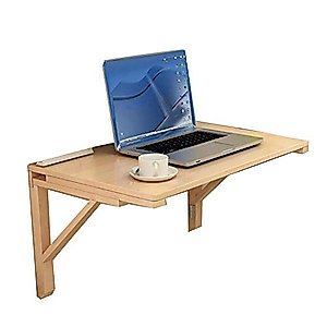 PIBM Stylish Simplicity Shelf Wall Mounted Floating Rack Shelves Foldable Solid Wood Computer Desk Desk Save Space,14 Sizes, a , 100x40cm