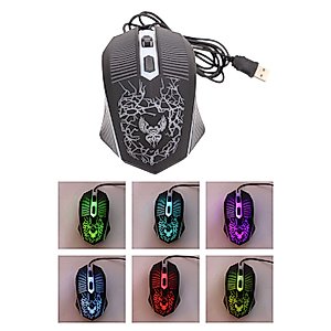 Acogedor Gaming Keyboard and Mouse Combo, Colorful RGB Lighting 104 Keys USB Wired Mechanical Feeling Keyboard Wired Gaming Mice for 7 8 10