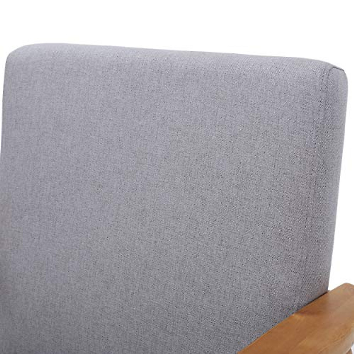 GDF Studio Winford Light Grey Fabric Wood Frame Mid Century Modern Office Chair