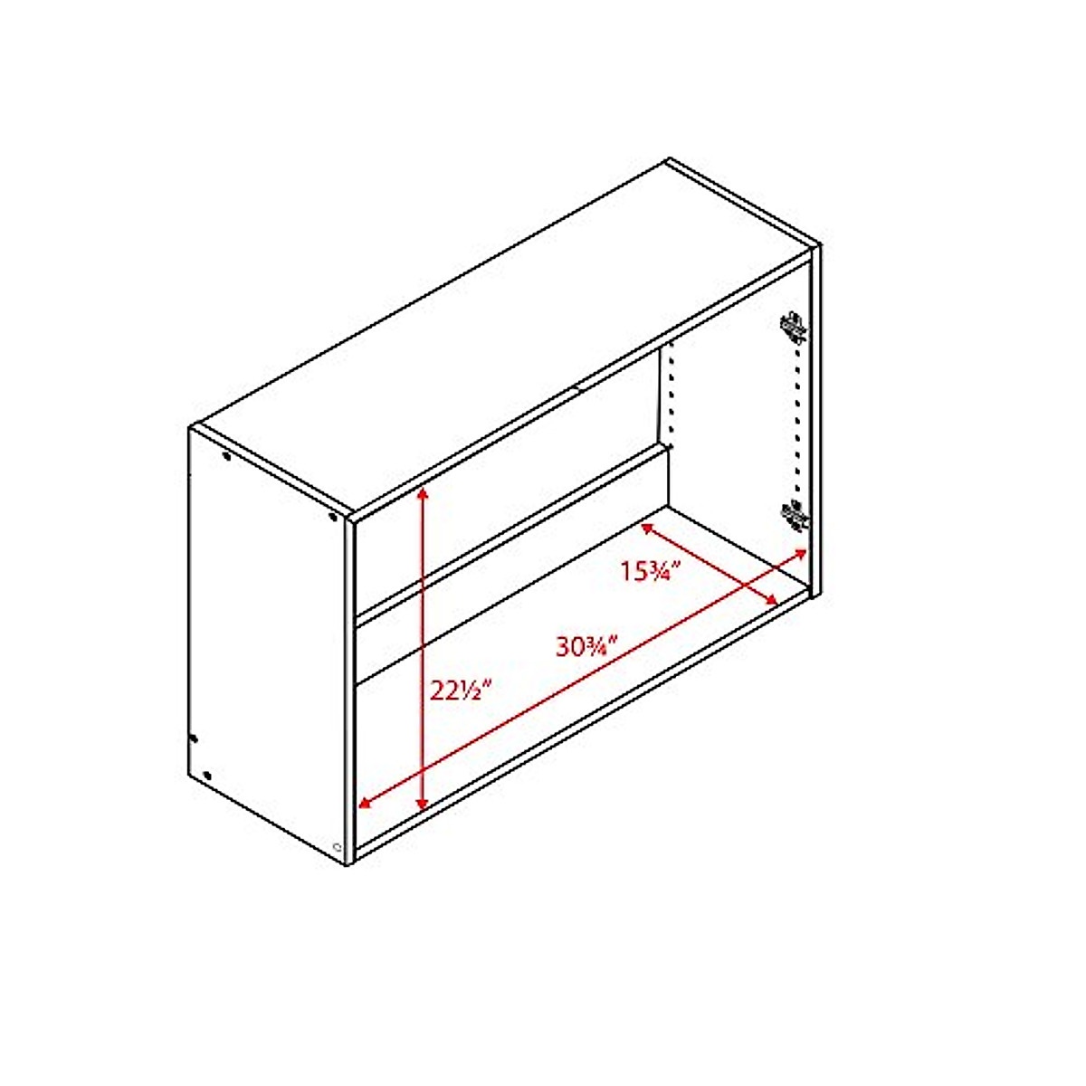 Prepac Elite 2 Door Stackable Wall Mounted Storage Cabinet, 16" D x 32" W x 24" H, White