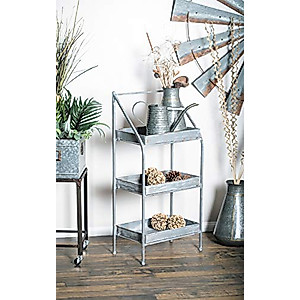 Deco 79 Plantstand, 11" W x 39" H, Gray