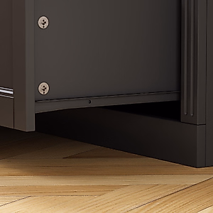 Homsee 78.7" H Bookcase Bookshelf with 8-Tier Shelves, 4 Drawers & 3 Glass Doors, Modern Display Storage Cabinet for Home Office, Living Room, Black