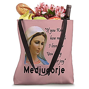 Our Lady Queen Of Peace Virgin Mary Totus Tuus Medjugorje Tote Bag